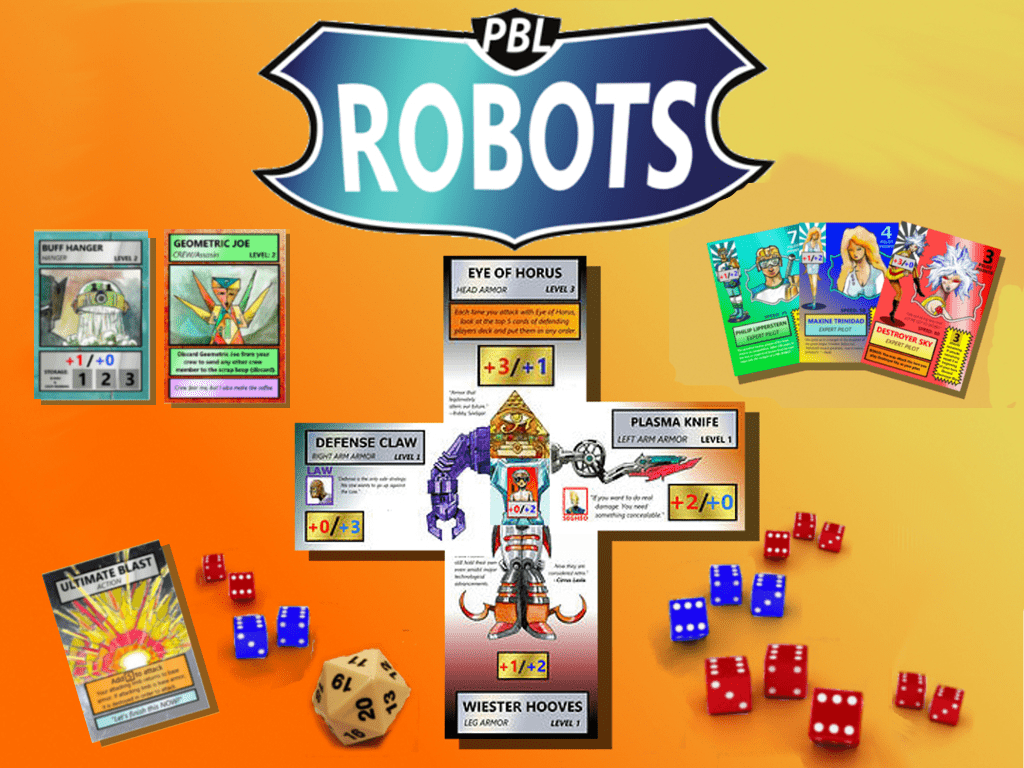 PBL ROBOTS Dice Card Game Robots Blog